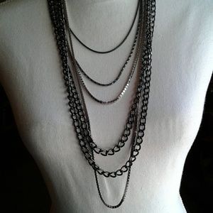 Jewelry | Long 6 Chain Hanging Necklace | Poshmark